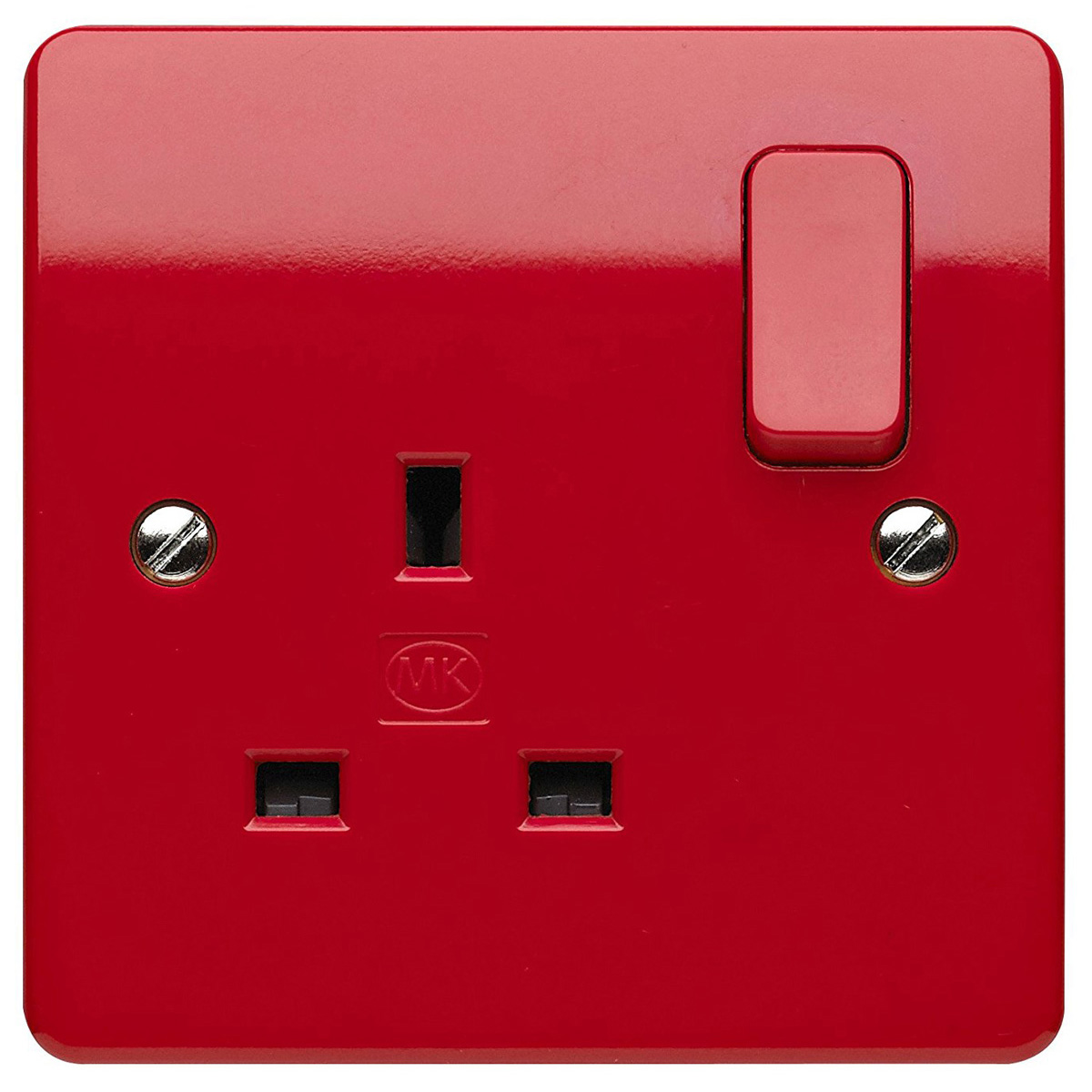 MK Logic Plus™ 1-Gang 2-Pole Switched Socket 13A Red 1600103548 MK Logic Plus™ 1-Gang 2-Pole Switched Socket 13A Red 1600103548
